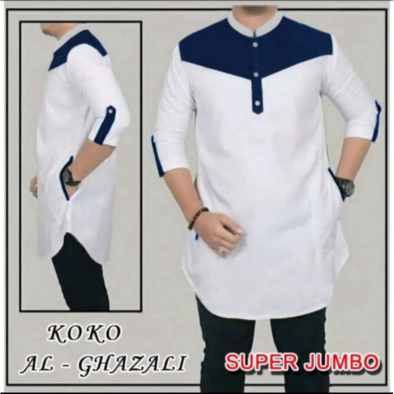 Baju KOKO Men MODERN BIG SIZE JUMBO XXXL/FASHION MUSLIM Men KOKO KURTA ...