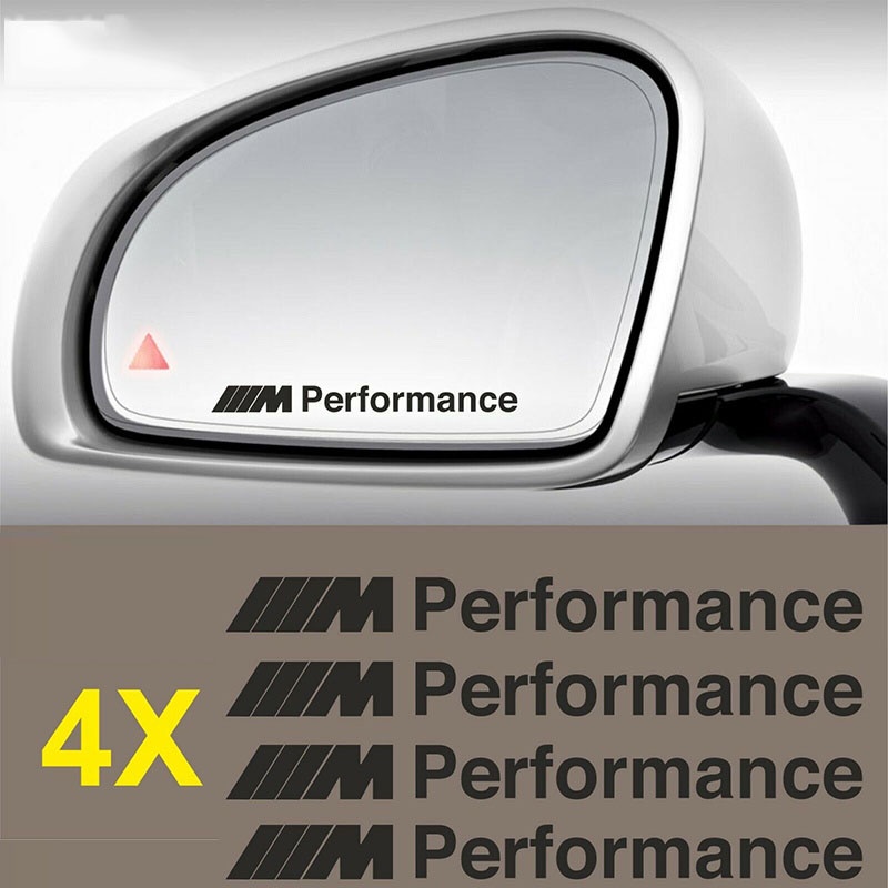 4pcs MPerformance car sticker For BMW E30 E34 E36 E39 E60 E46 E90 E71 ...