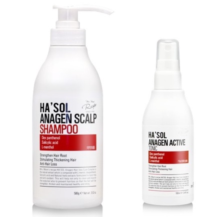 [HA'SOL] Anagen Scalp Shampoo + Active Tonic SET for dandruff/hair loss ...