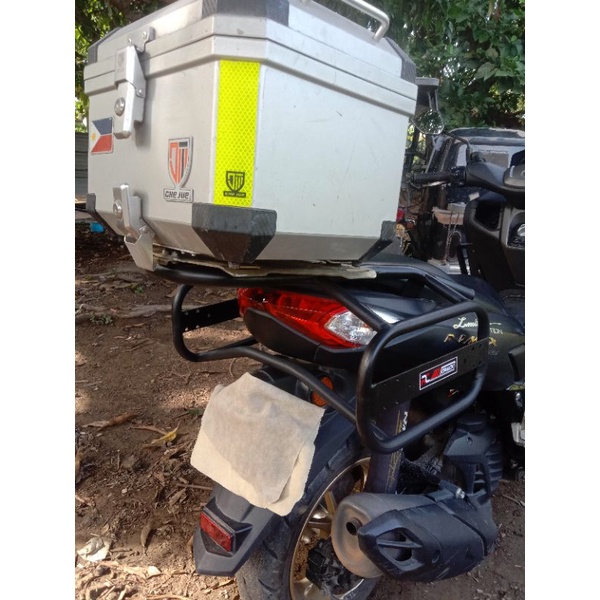 YAMAHA NMAX V1/V2 - TOP BOX BRAKET WITH SIDE PANNIER (heavy-duty)powder ...