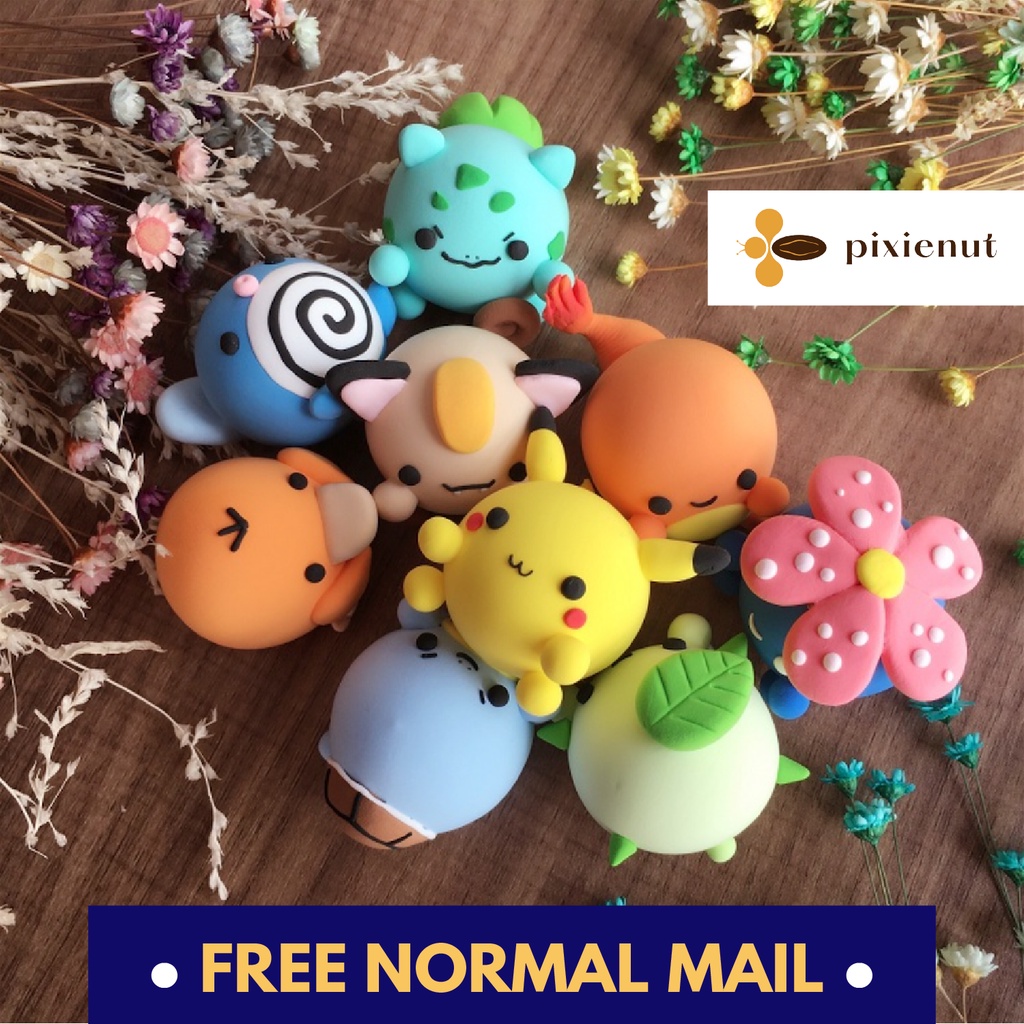 Pokemon Air Dry Clay DIY Kit. Pokémon Figurines Handmade Gift Magnet ...