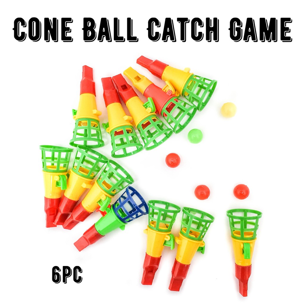[SG Stock] 6pc Traditional Old School Retro Game Cone Ball Catch ...