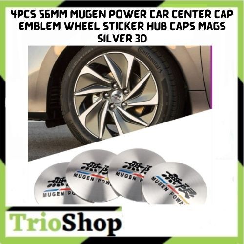 4PCS 56mm MUGEN POWER Car Center Cap Emblem Wheel sticker Hub Caps Mags ...