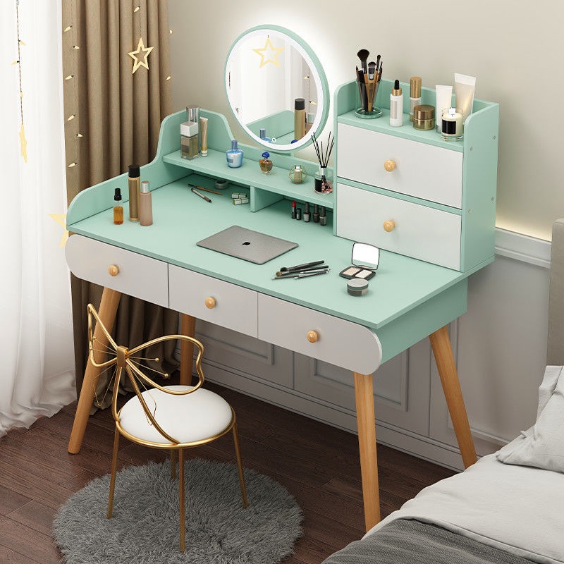 YOULITE Dressing Table With Mirror Drawer Vanity Table Multi-functional ...