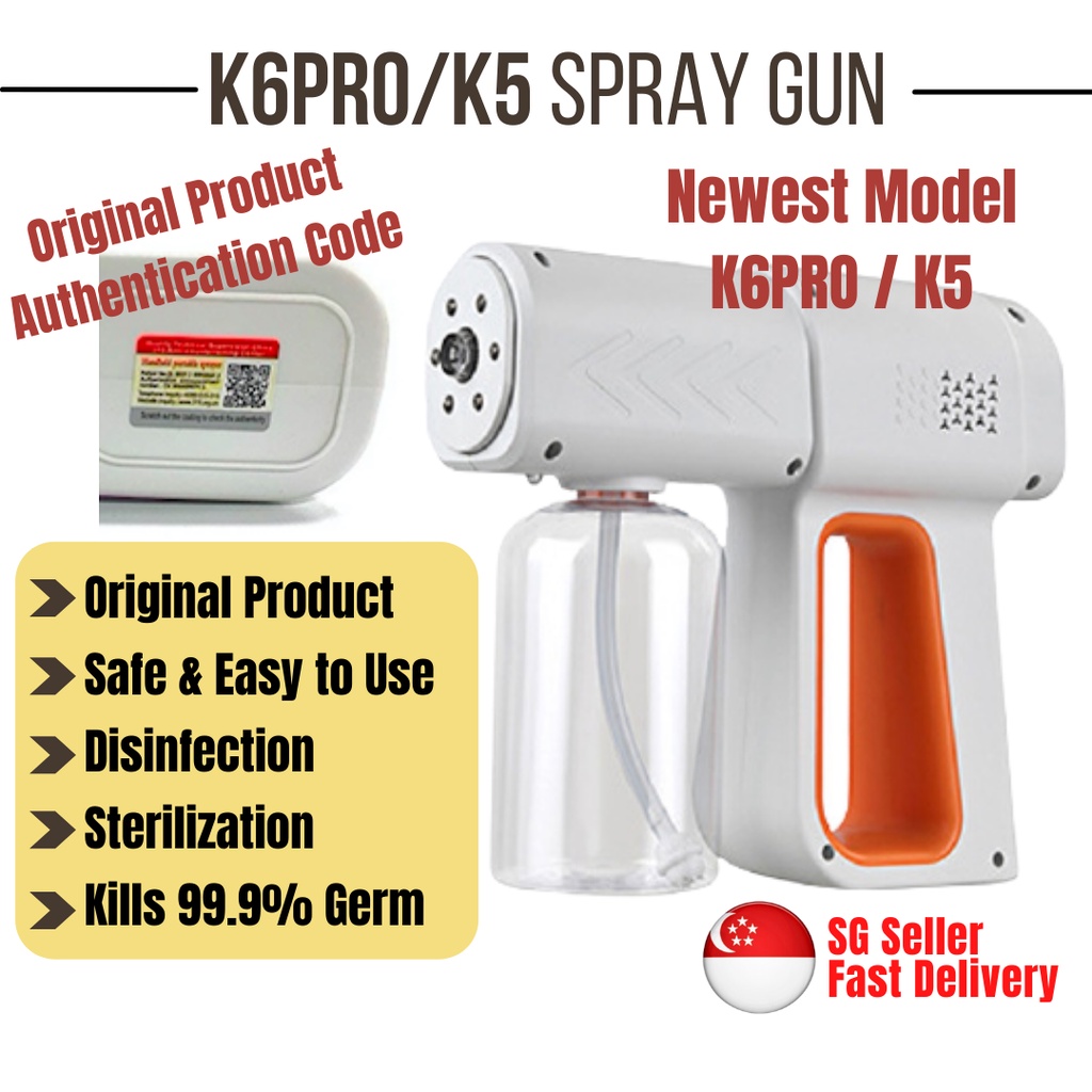 K6 PRO K5 Sanitizer Spray Gun Disinfection Nano Mist Atomizer Kill Germs Wireless Portable ...