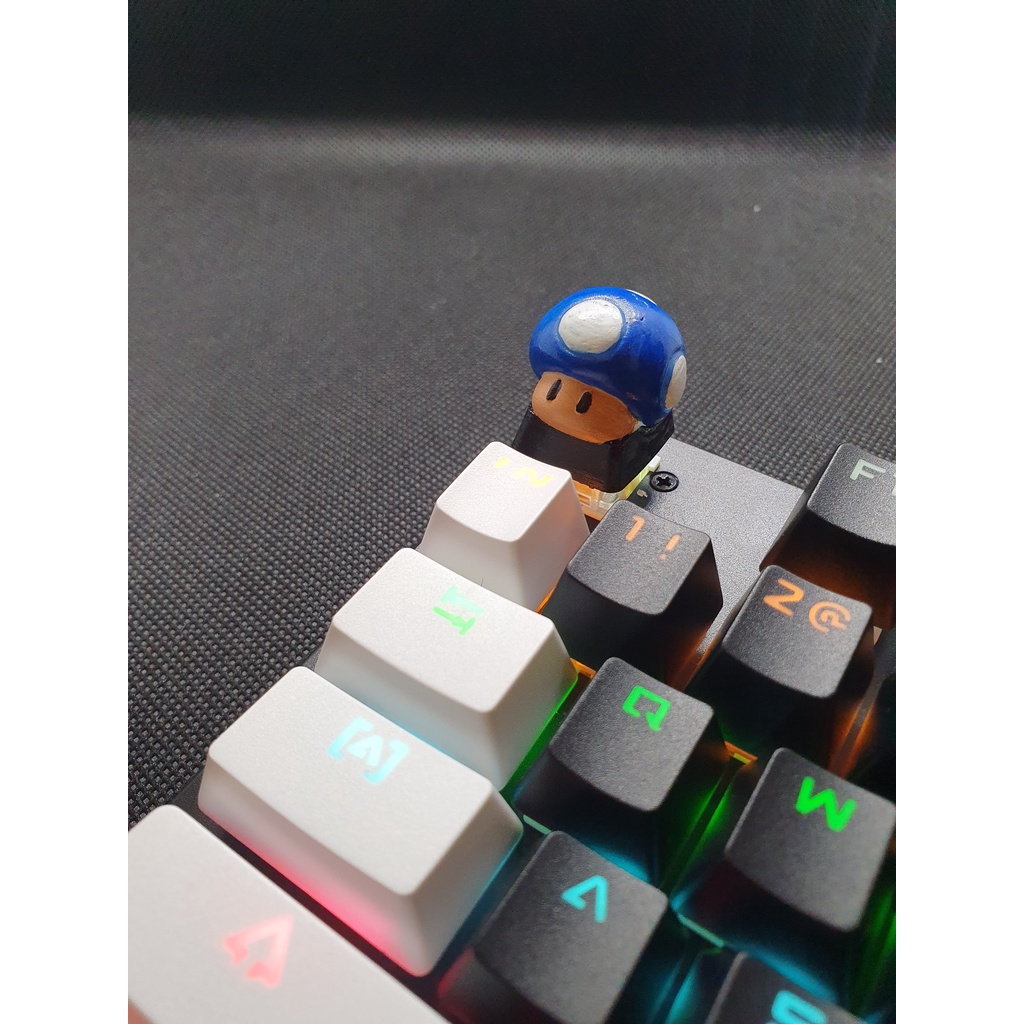 Custom Keycaps Keyboard Super Mario Nintendo Mush Room Blue Mechanical ...