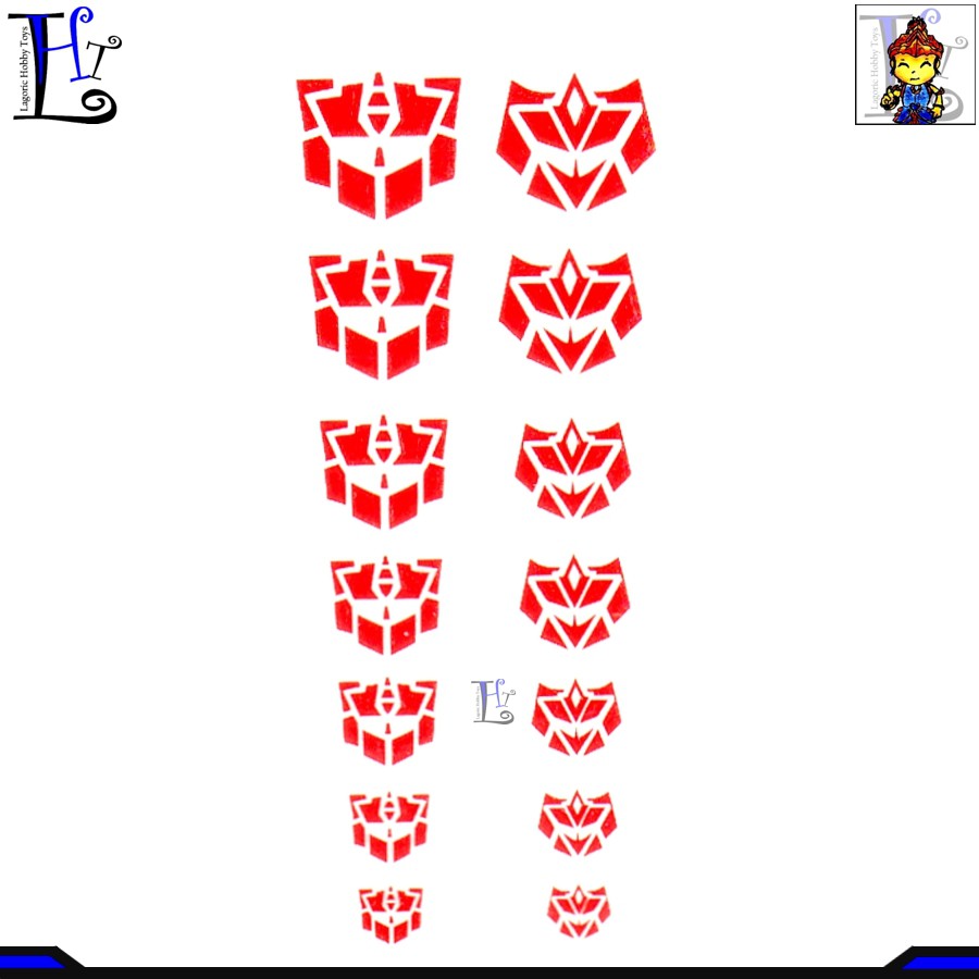 Transformers Logo Decal Sticker Label Sticker LH13 [G2 Autobot Decep ...