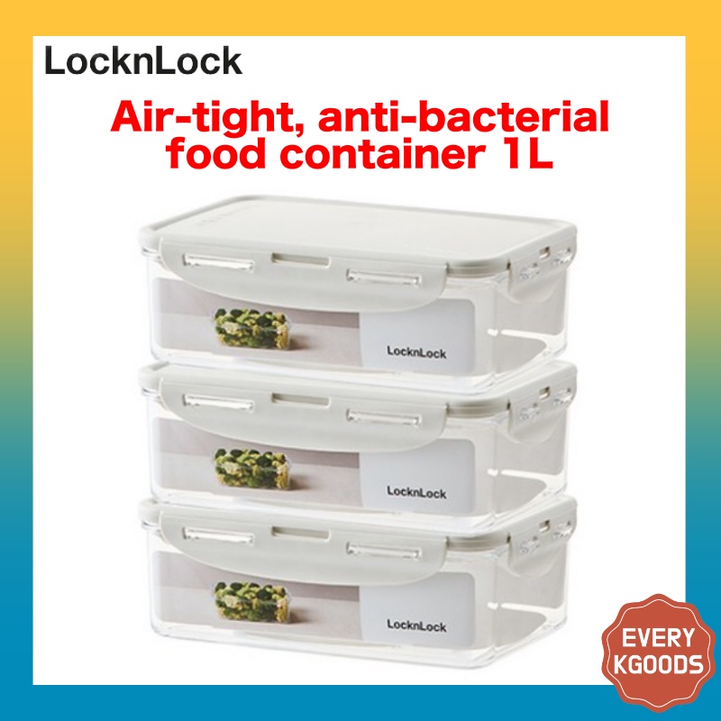 Locknlock Stackable air tight food container 1L, food containers, lock ...