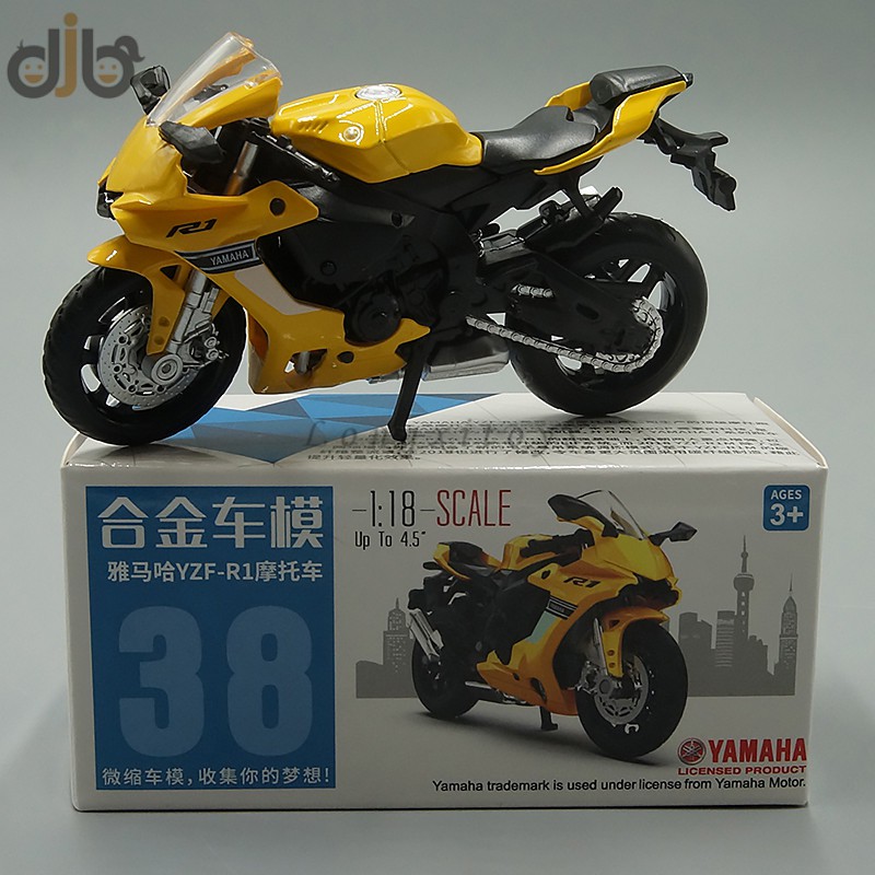 1:18 Diecast Motorcycle Model Toy Yamaha YZF-R1 For Collection | Shopee ...