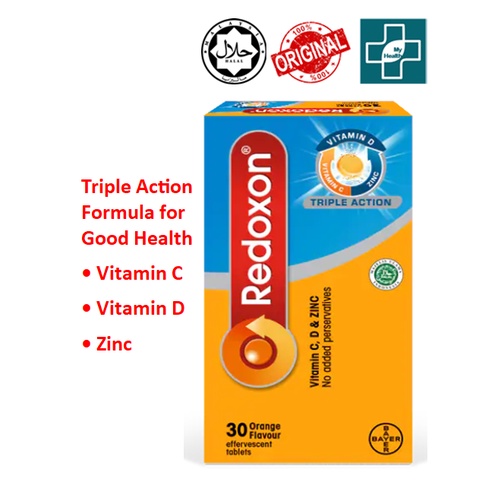 Redoxon Triple Action Effervescent Tablet 30's / 45's | Shopee Singapore