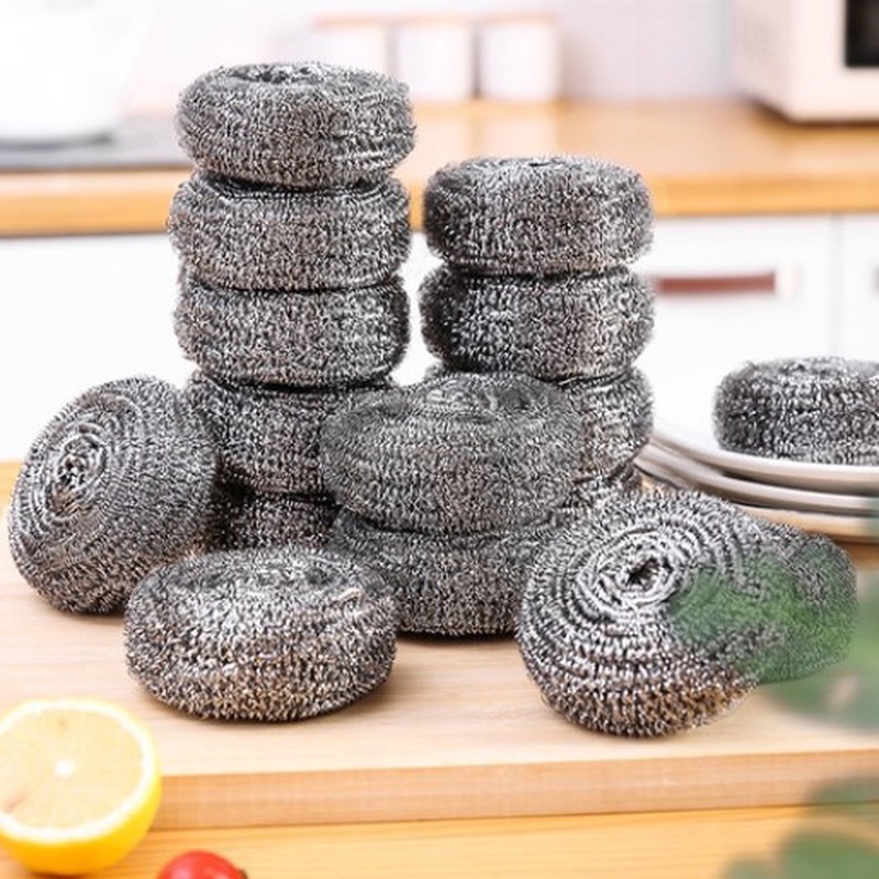 6 Pack Stainless Steel Scourers /Household Multi-Purpose Steel Wool ...
