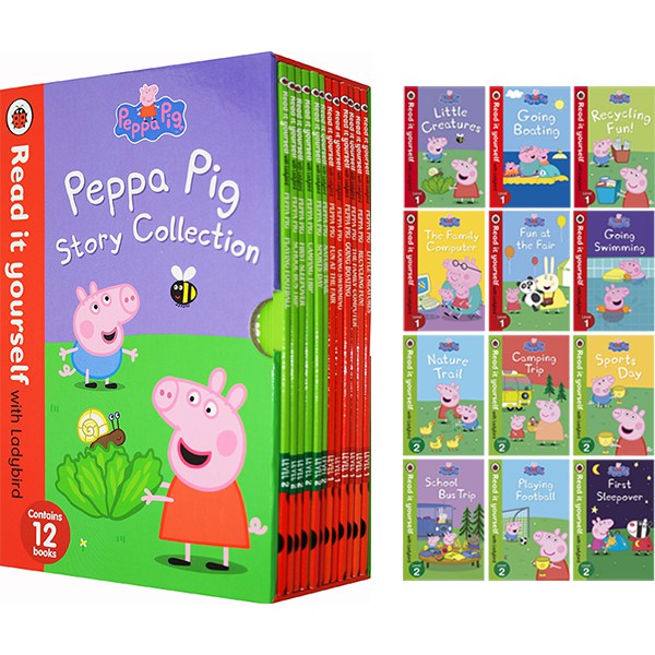 Peppa Pig Read It Yourself with Ladybird Level 1-2 (12 Books / Set) | Shopee Singapore