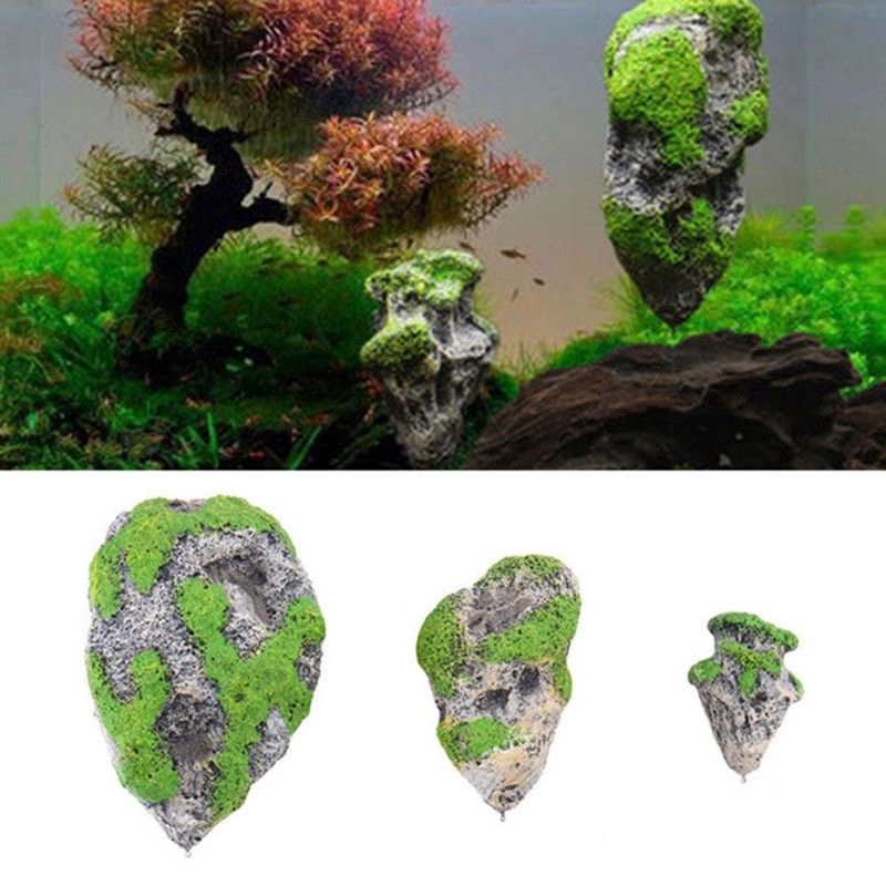 New 2 Size Resin Aquarium Floating Rock Decoraction Fish Tank Flying ...