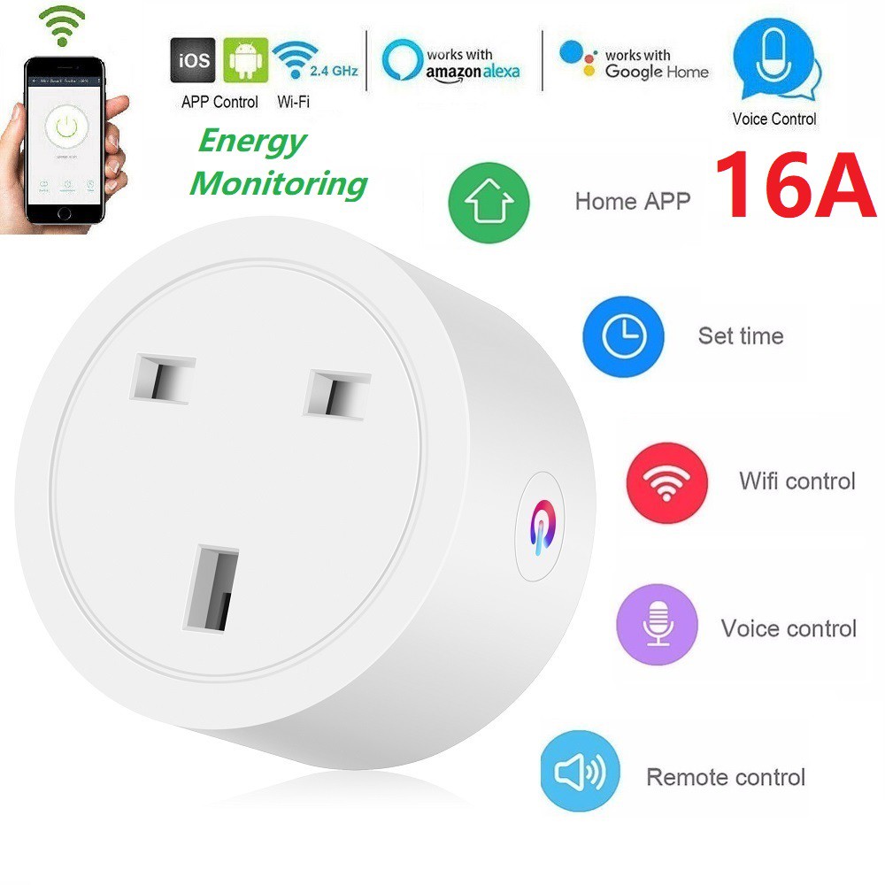 [SG Plug]NEW 16A Smart Plug WiFi Sockets Remote Control Power Socket ...