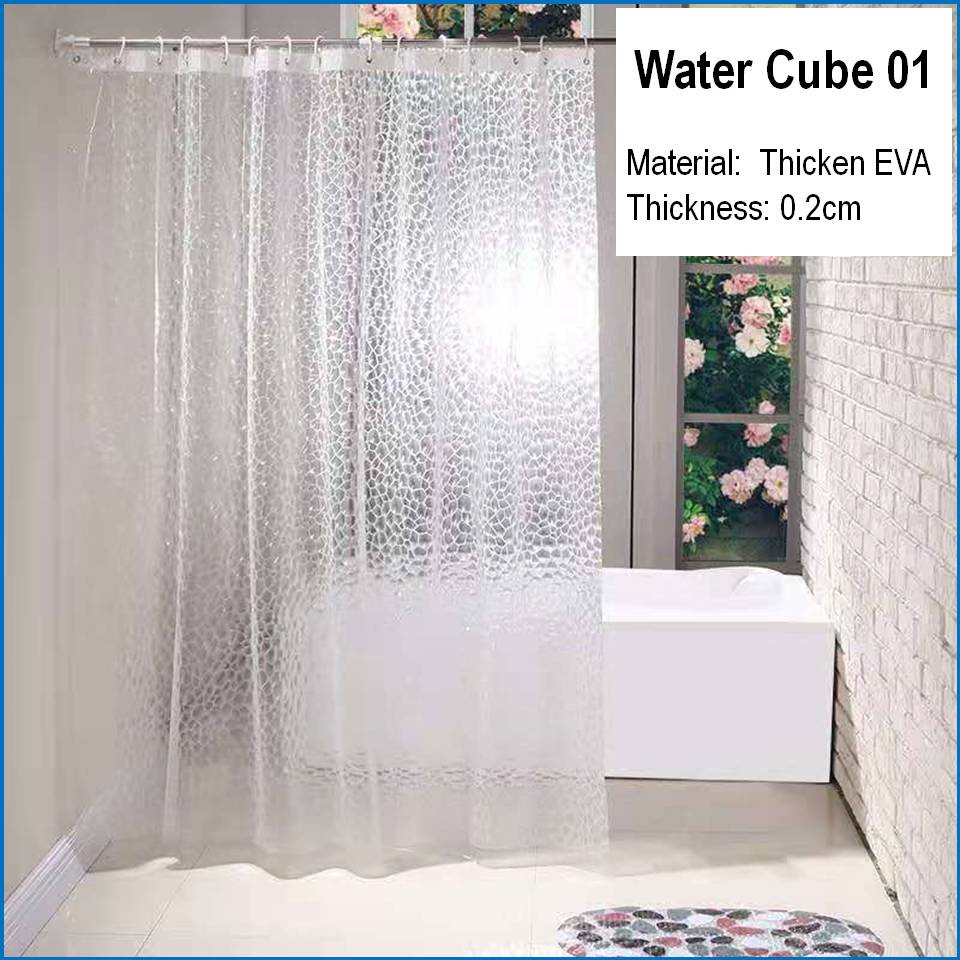 180X200cm Shower Curtain Bathroom Curtain* Thicken EVA PEVA waterproof ...