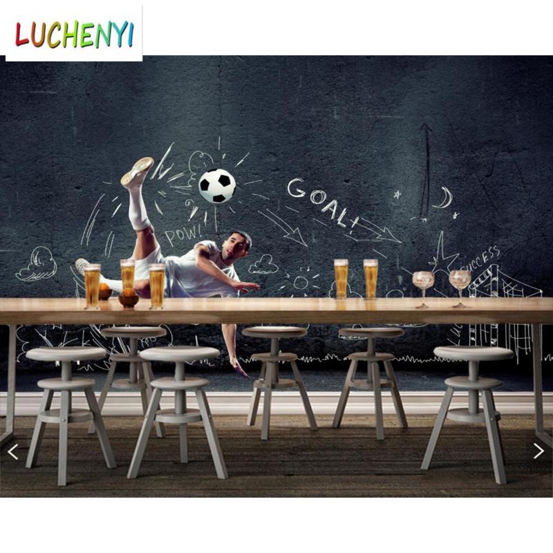 man wall wall background ball jump football paper custom industrial ...