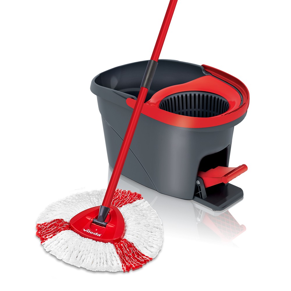 [Fackelmann] Vileda Easy Wring Mop & Bucket Set (with extra 2 mop heads ...