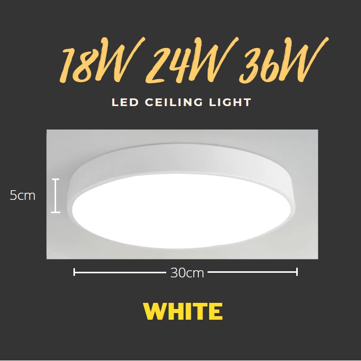 TML Black White Green LED Nordic Minimal Ceiling Light - Daylight Warm ...