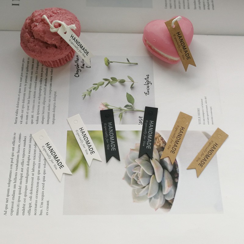 Kraft Paper Hang Tag Dovetail Shape Packaging Bookmark Wrapping ...