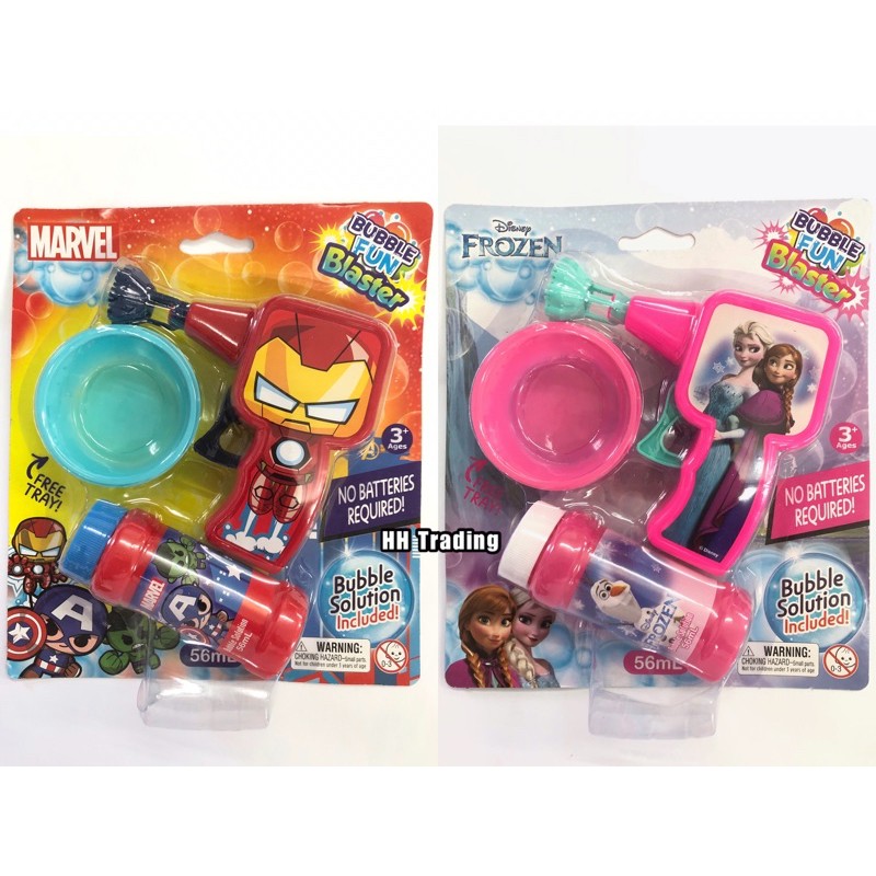 MARVEL IRON MAN / FROZEN BUBBLE FUN BLASTER 56ml | Shopee Singapore