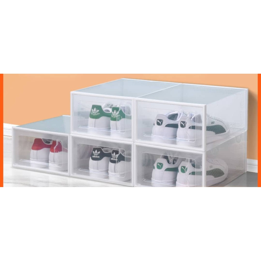 ♦SET OF 12 BOXES♦ Stackable Shoes Box Rack/ Shoe Storage (33.5cm*22.5cm ...