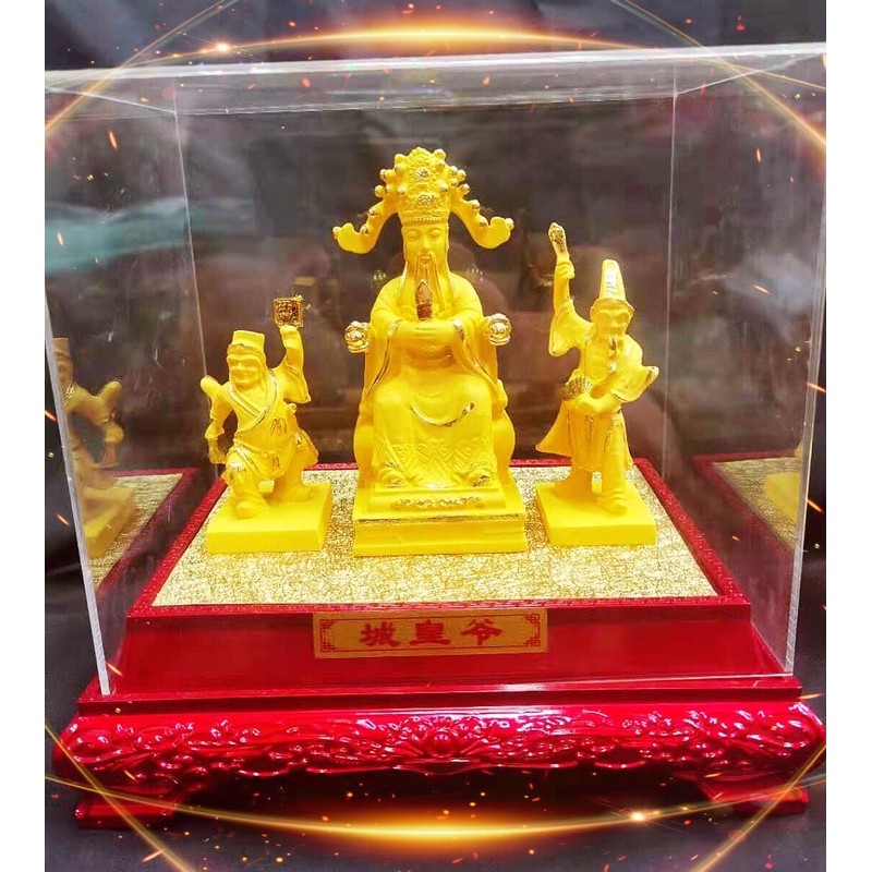 🧧SG～ ️Ready Stock ️Golden Cheng Huang Ye with Tua Li Ya Pek 金色城隍爷&大二爷伯 ...