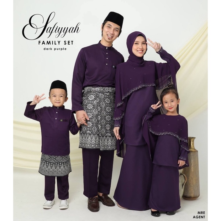 Dark PURPLE FAMILY SET | Modern SAFIYYAH BRACKETS | Samedon RAYA Dress ...