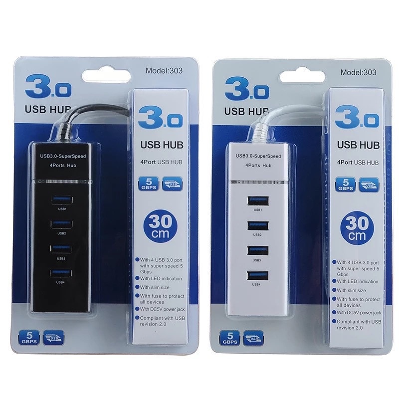 4 Ports USB 3.0 High Speed 5Gbps Extension Hub USB Splitter for Laptop ...