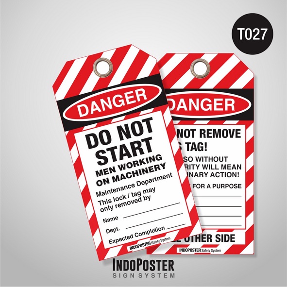 Tag Out LOTO Lock Out Tag Out PVC Safety K3 OSHA ANSI ISO Danger Do Not ...