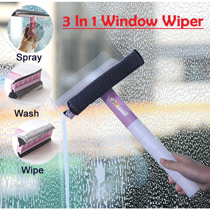 🌟 3 in 1 Window Glass Wiper/Cleaner🌟 SPRAY CLEAN WIPE | Shopee Singapore