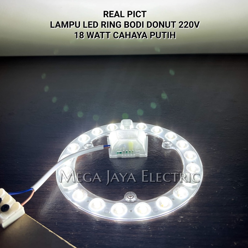 CAHAYA LED LIGHT Ring 18 WATT LED 220 V DONUT BODY/ WHITE LIGHT/ LED ...