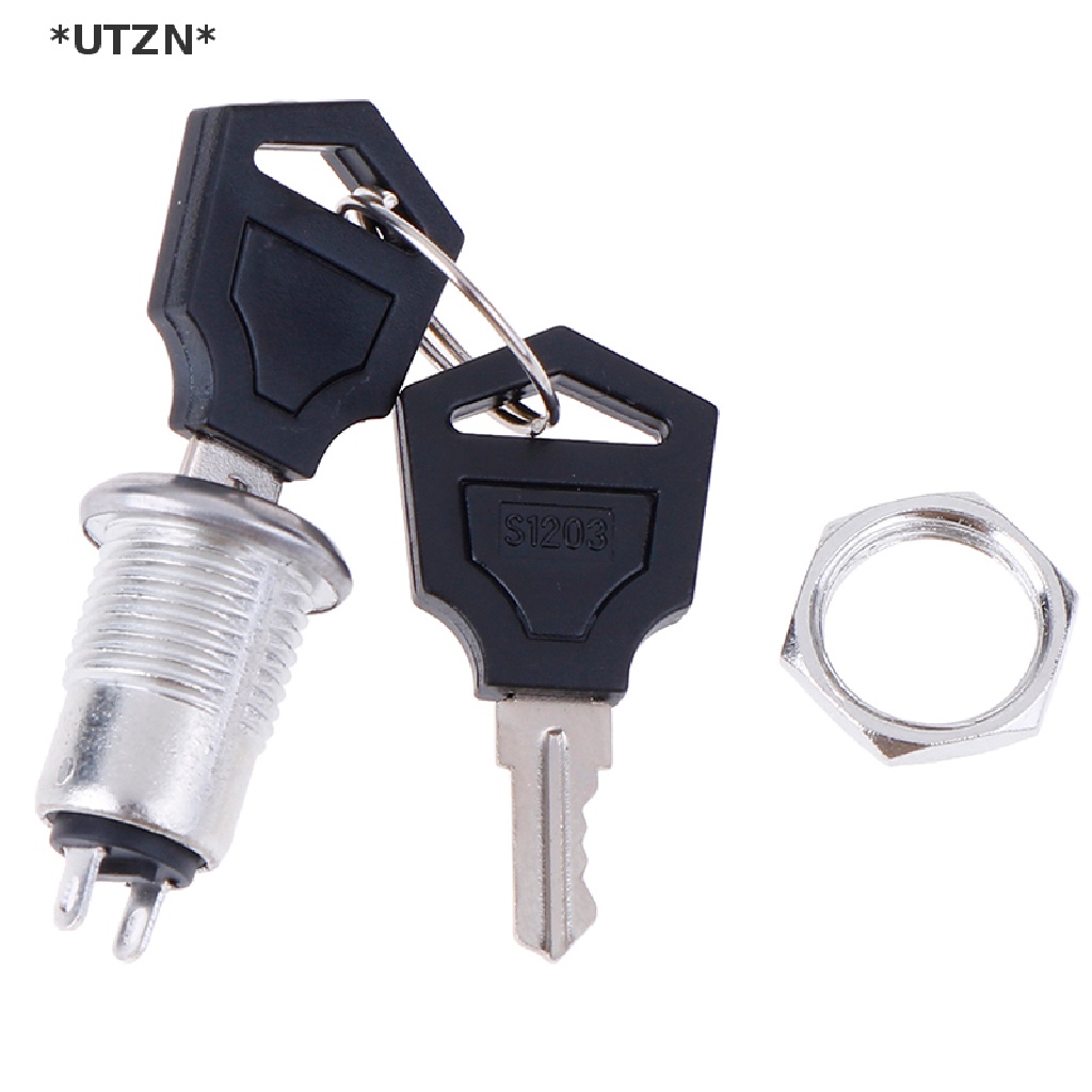UTZN 1pc 12mm Mini Key Switch ON/OFF Lock Switch KS-02 KS02 Electronic ...
