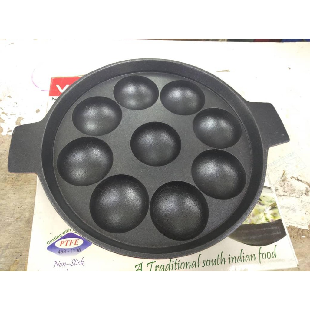 VISALAM NONSTICK PANIYARAM PAN TAKOYAKI PAN 9 KULI (HEAVY QUALITY)(HOLE ...