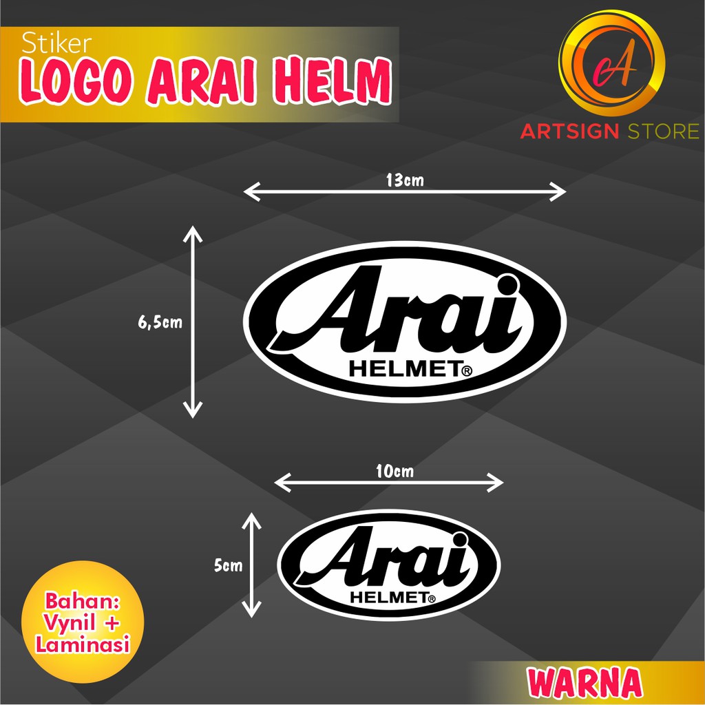 Arai HELMET Logo Sticker / ARAI Sticker / HELMET Sticker / ARAI HELMET ...