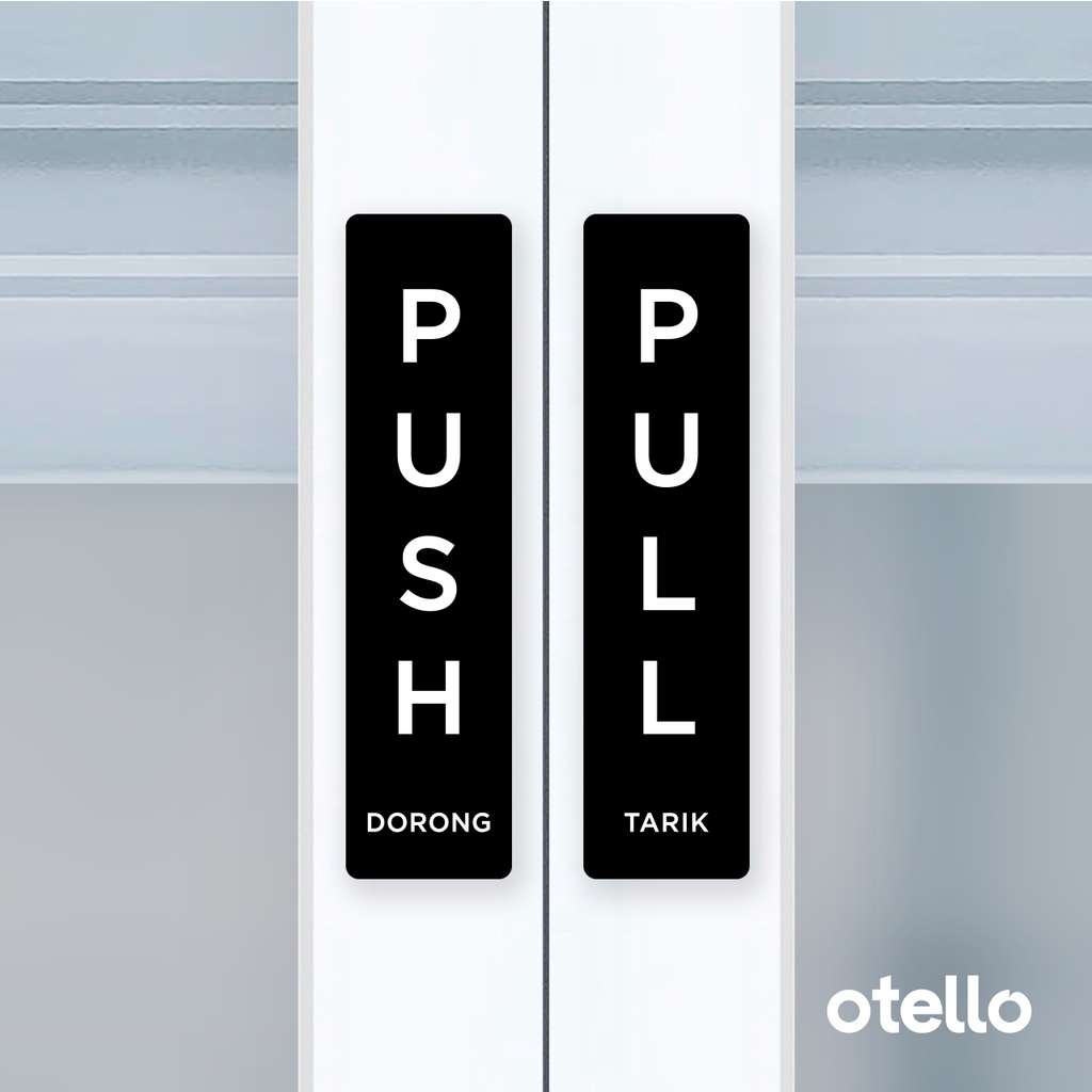 Push Pull Signage Push Pull Sign Board Acrylic Sticker Label Acrylic ...