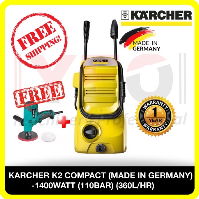 KARCHER K2 COMPACT HIGH PRESSURE CLEANER WATERJET WATER JET Machine Car ...