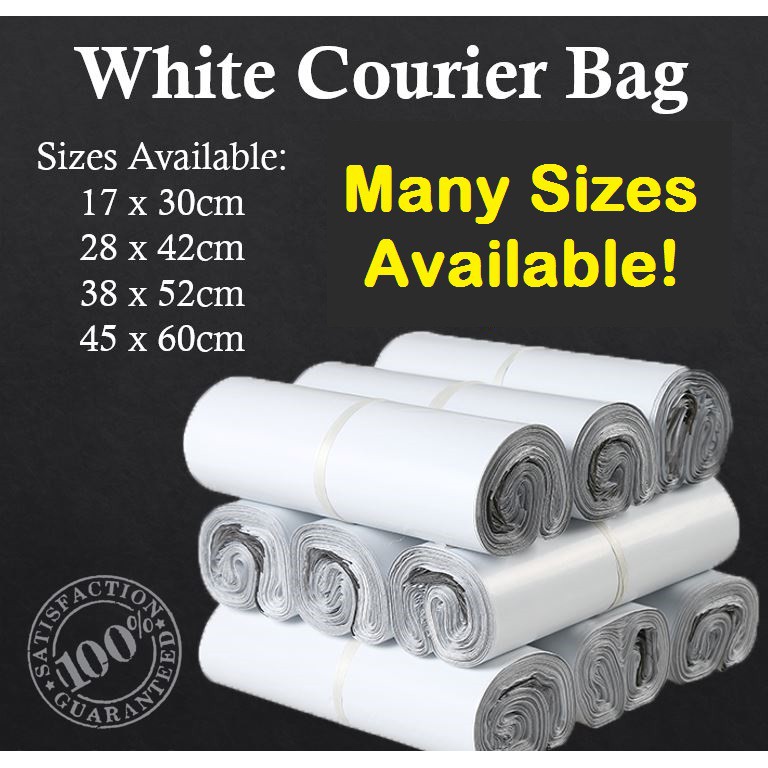 White Poly Mailer Courier Bag / Good Quality Polymer Bag | Shopee Singapore