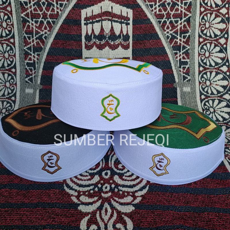 NABI Songkok peci hat terompah Prophet Muhammad Saw BLACK WHITE peci ...