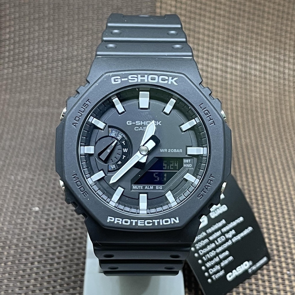 Casio G-Shock GA-2100-1A Thinnest Carbon Core Guard Structure Ana ...