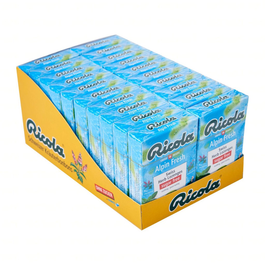 20 Packs Ricola Sugar Free Alpin Fresh Swiss Herb Candy 40g | Shopee Singapore