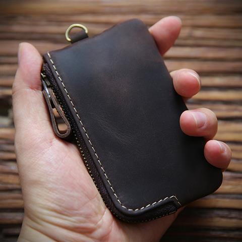 Business Card Holder First Layer Cowhide Card Holder Leather Desk ...