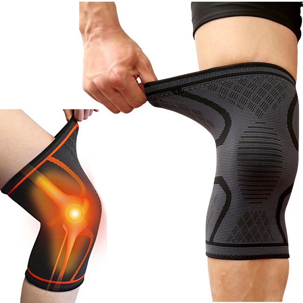 Compression Knee pad support brace (1 piece) with anti-slip silicon for ...
