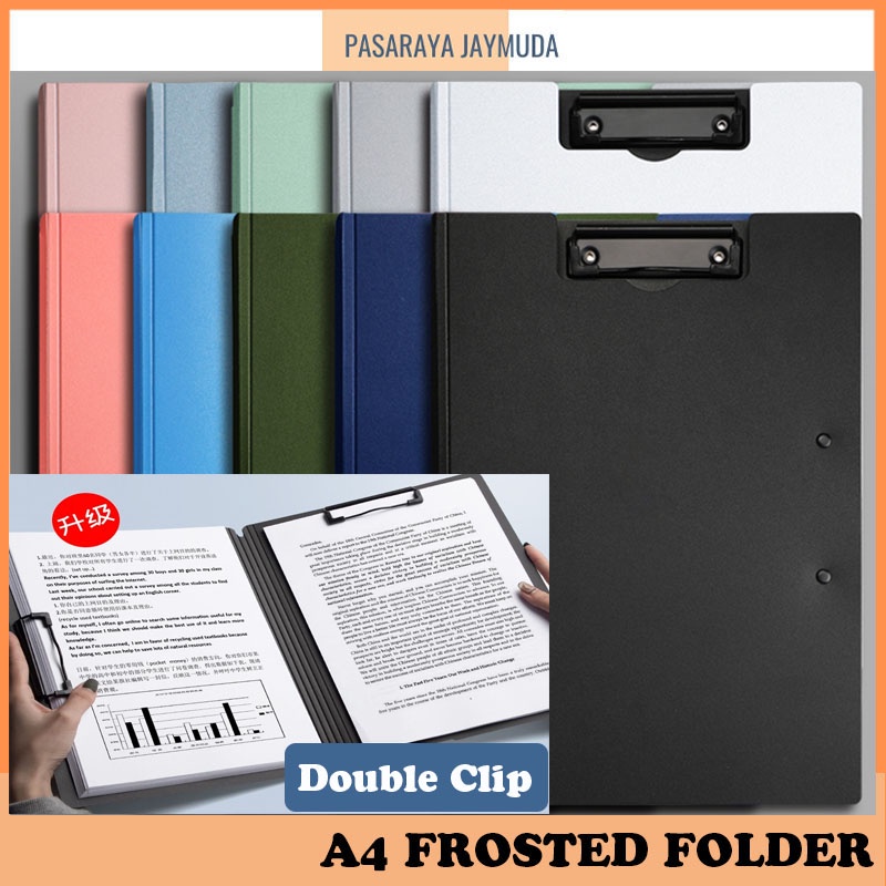 A4 Double Clip Flip Frosted Folder Foldable Waterproof Antifouling Work ...