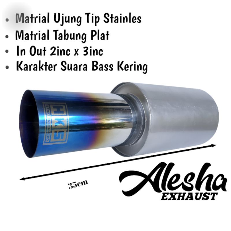 Hks Car Exhaust Blue Semi Stainless Sound Full Bass Dry Universal For ...