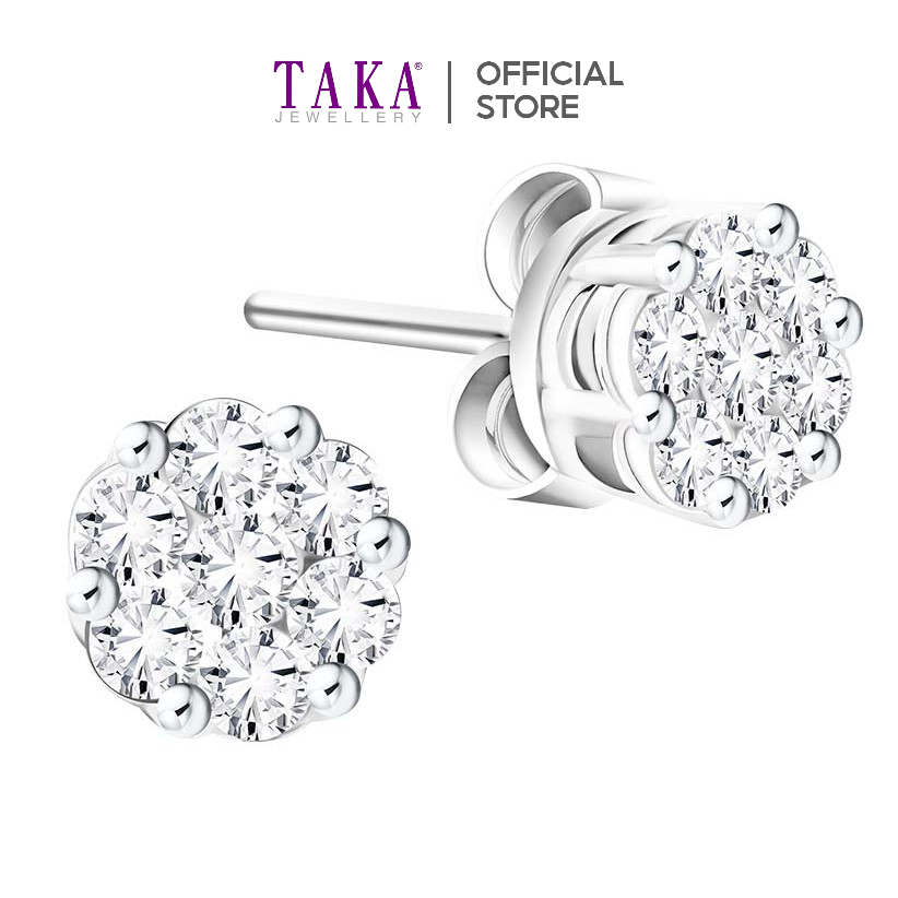 TAKA Jewellery Galaxe Diamond Earrings 18K Gold | Shopee Singapore