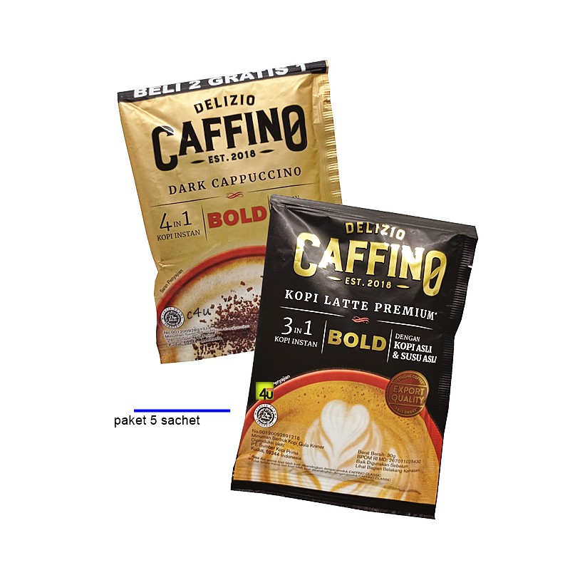 [5 SACHETS] Caffino BOLD - Instant Latte Coffee Powder Drink | Shopee ...