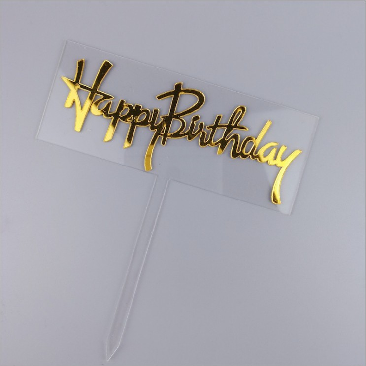 HBD Cake Topper Flexi Board Birthday Cake Pick Birthday Cake Decoration ...