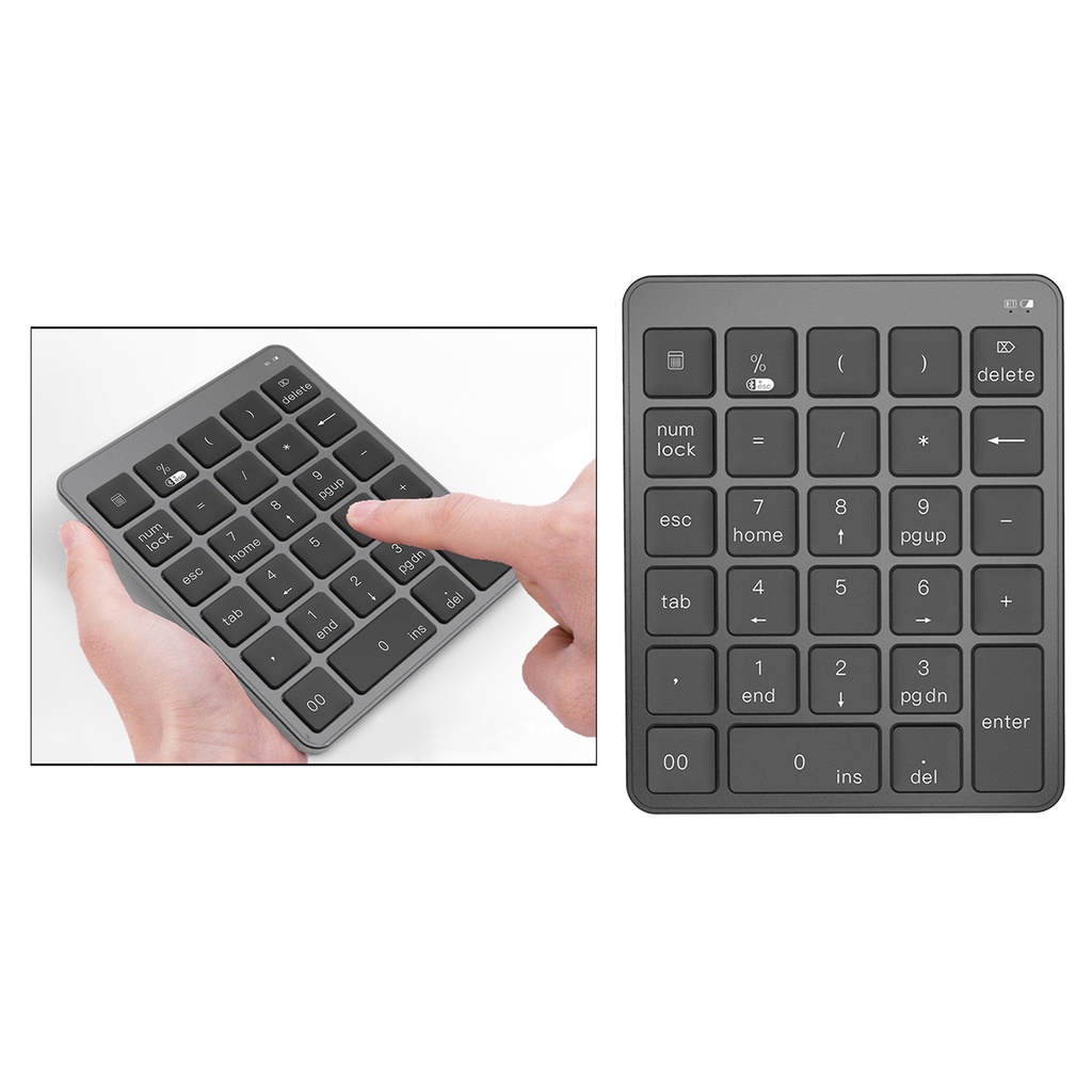 [ Wireless Bluetooth Number Pad Numeric Keypad 28 Key Digita Keyboard ...