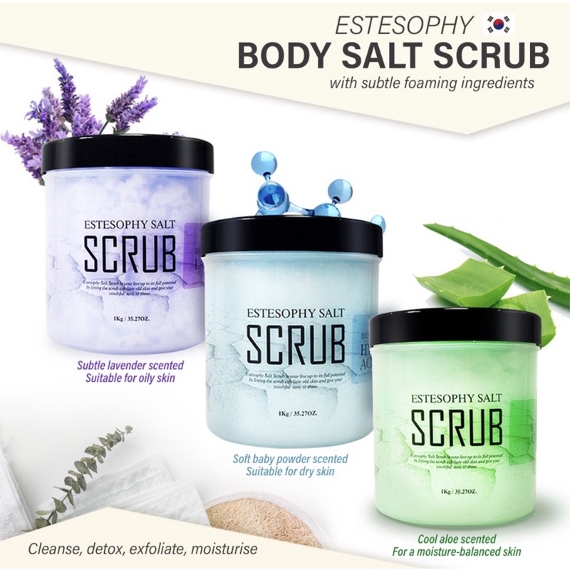 ESTESOPHY SALT SCRUB 1KG | SEA SALT | SUITABLE FOR COMBINATION SKIN ...