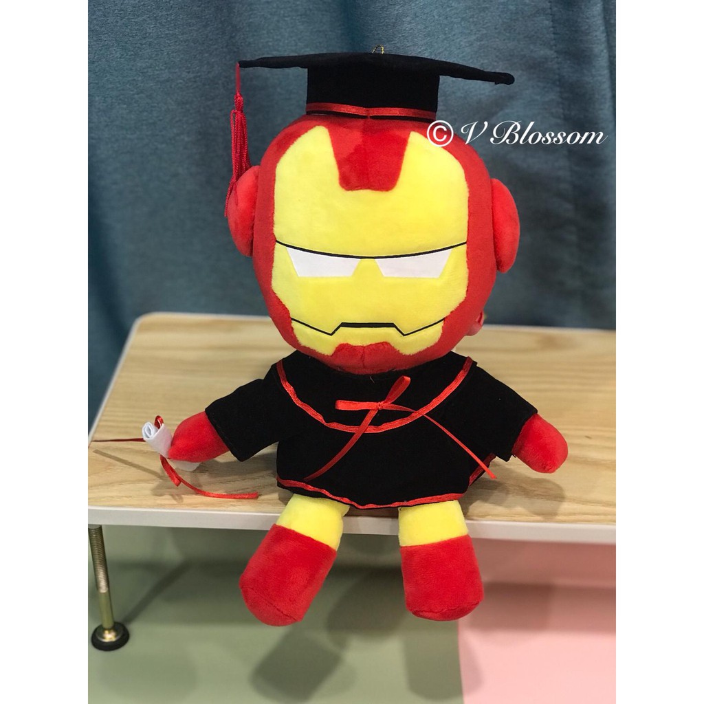 [SG Seller] 26cm Avengers Superhero Graduation Plush Toy Ironman ...